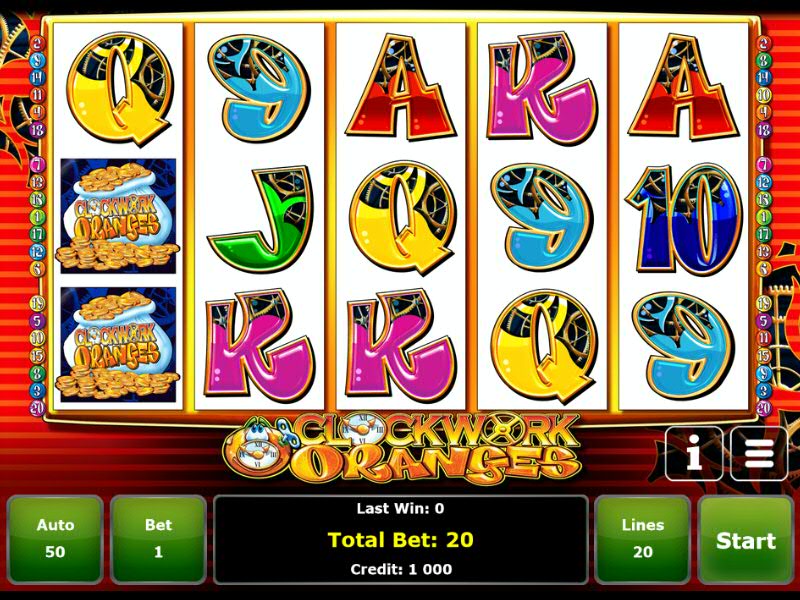 Clockwork Oranges Slot Sites - Play Clockwork Oranges By Mazooma