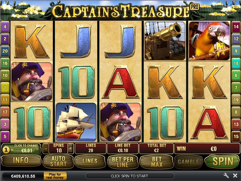 Captains Treasure Slot - Play Captains Treasure By Playtech