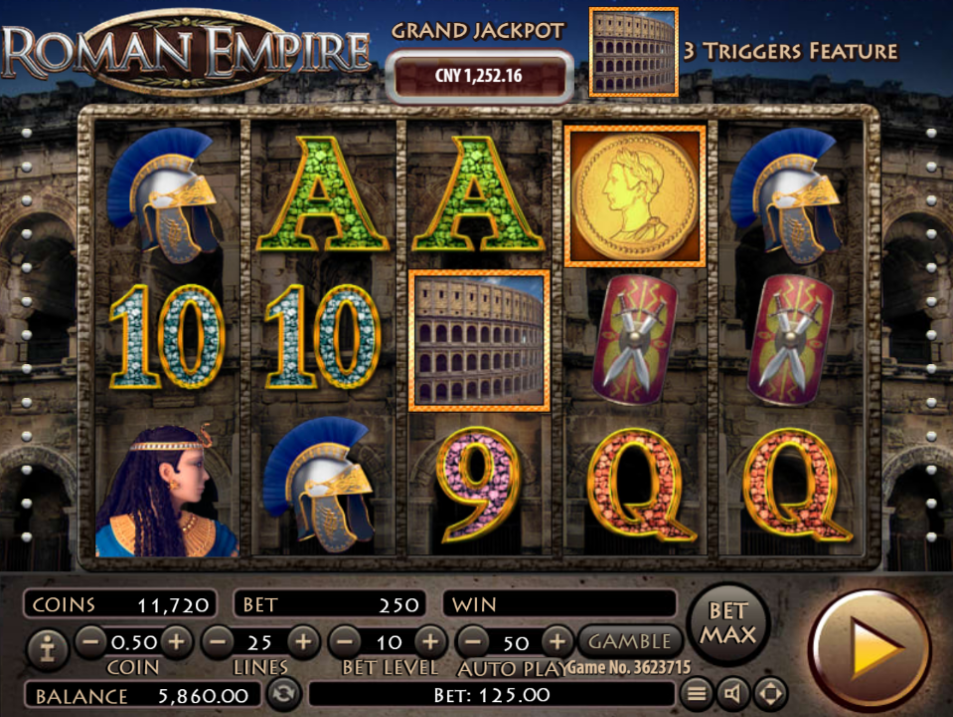 Roman Empire Slot - Play Roman Empire By Habanero Systems